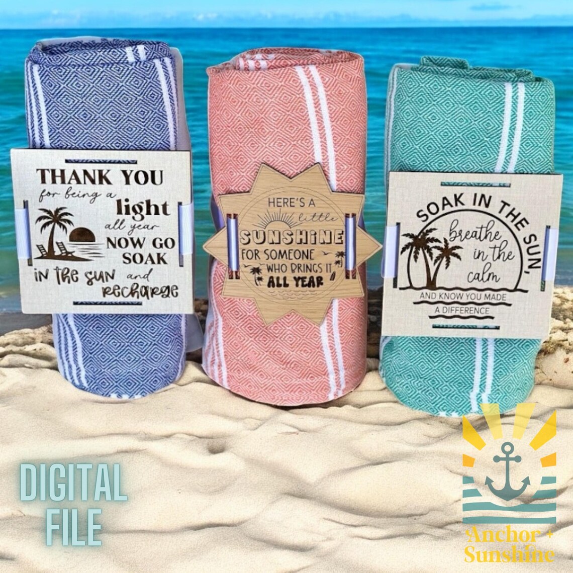Teacher Appreciation SVG Bundle, Beach Towel Tag, Laser Cut File ...