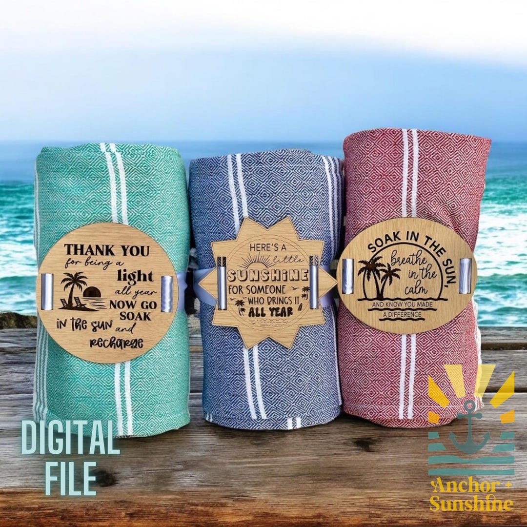 Teacher Appreciation End of School Summer Gift SVG Bundle, Beach Towel ...