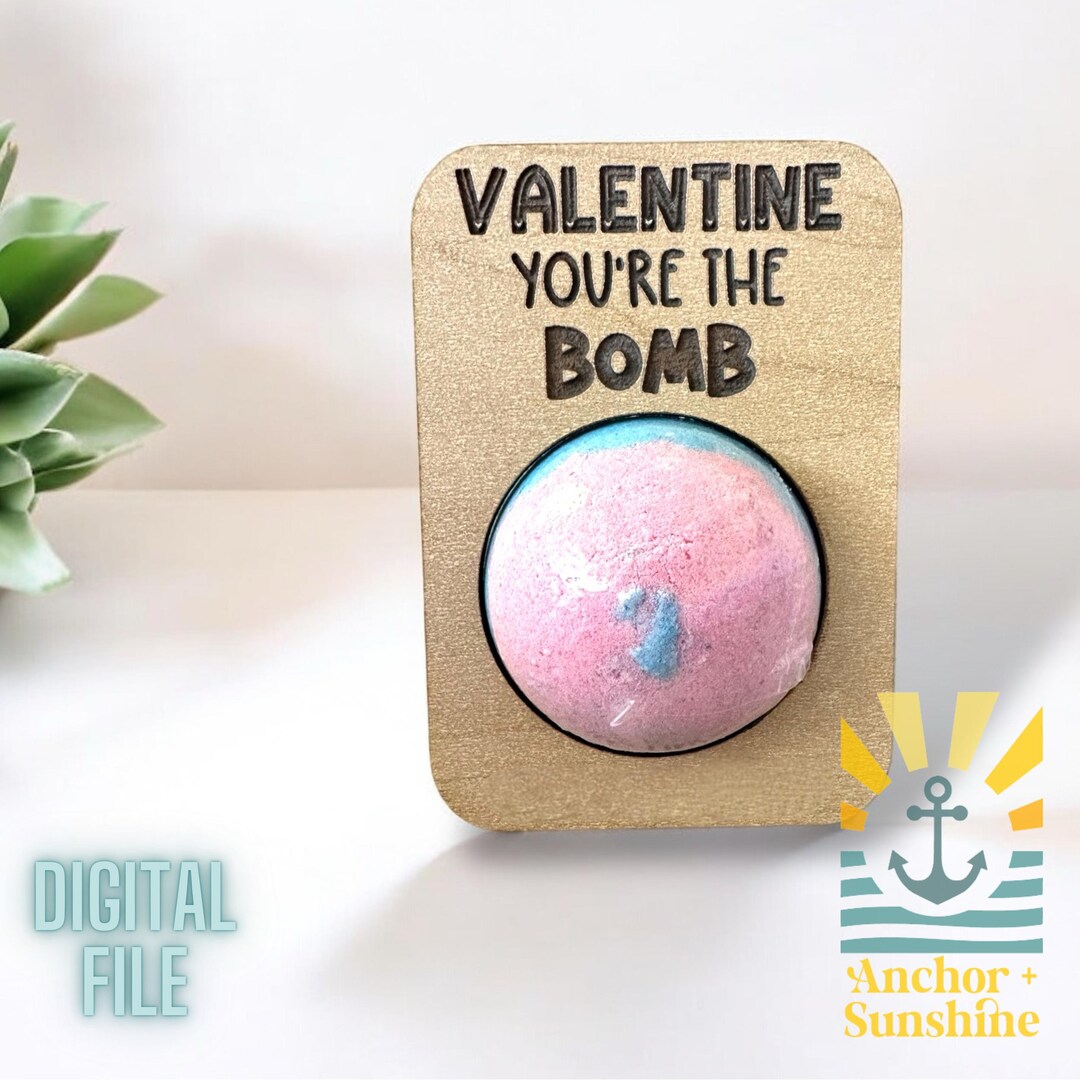Valentine's Day Bath Bomb Classroom Gift SVG, Non-candy Handout Favor ...