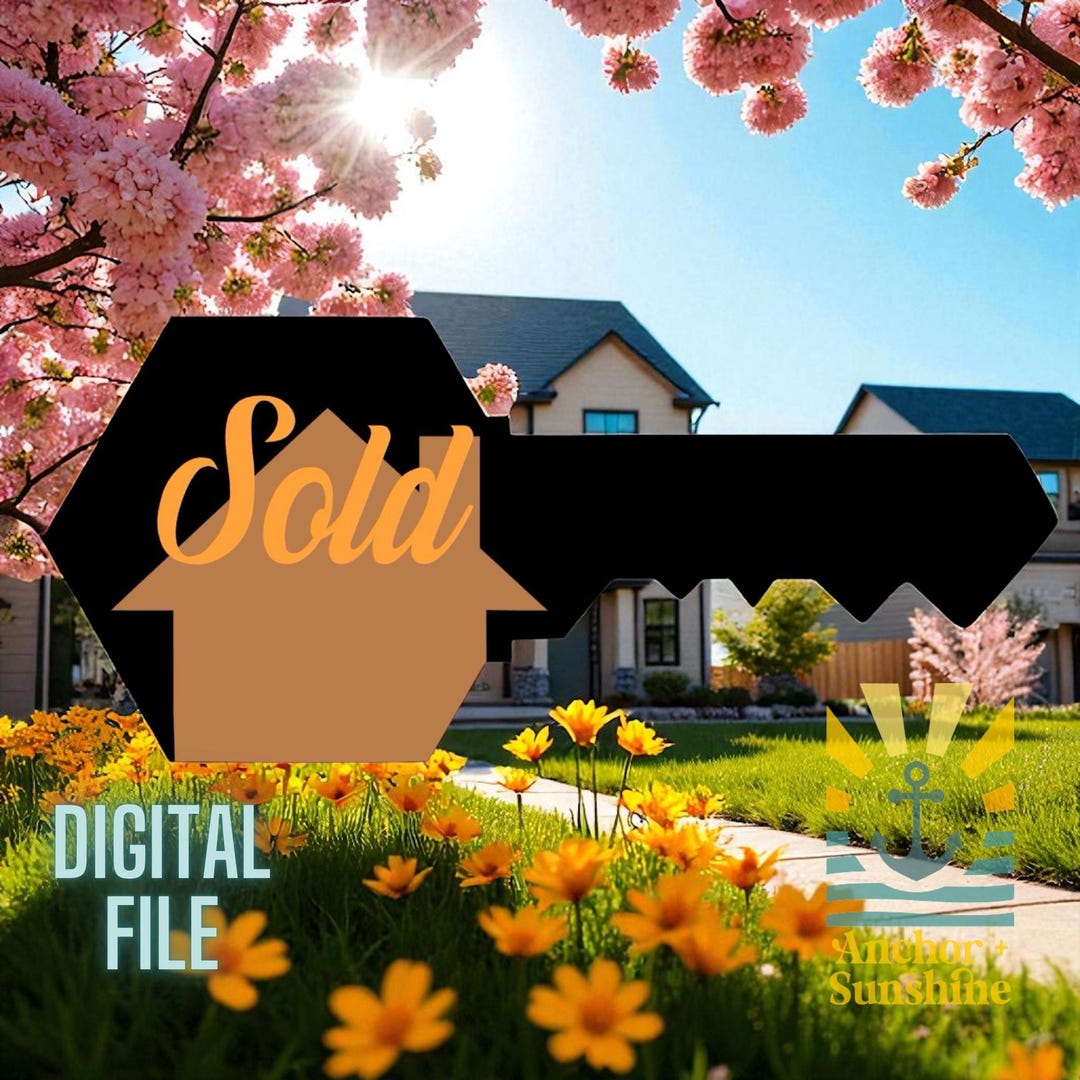 Realtor SOLD Key Sign SVG File– Key Prop File for Laser, Real Estate ...