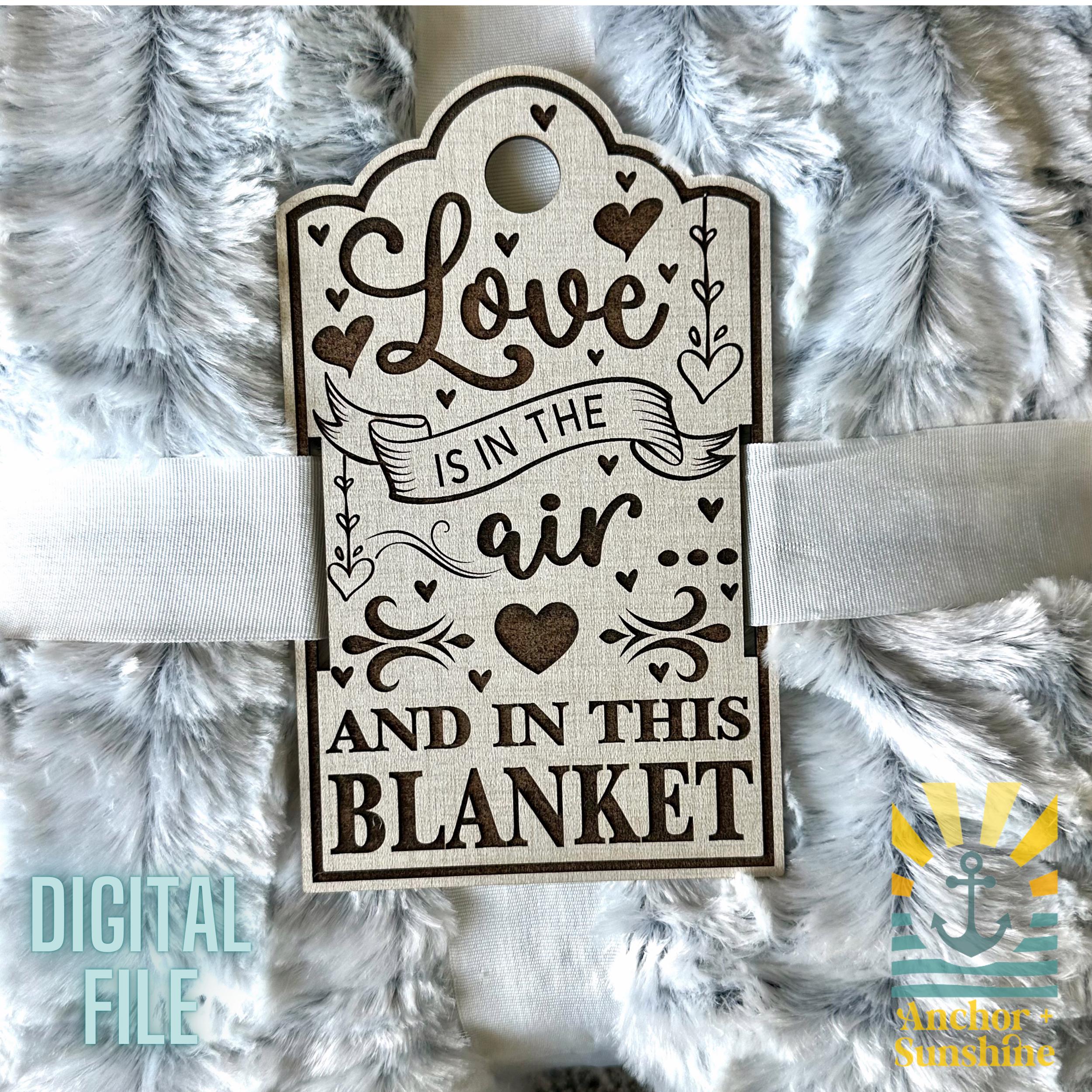 Valentine's Day Blanket Tag SVG, Laser Engraved Gift Tag, Digital ...