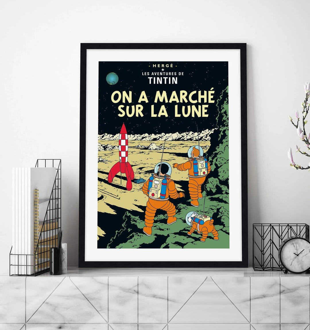 Tintin Cover "we Walked on the Moon" - High Quality Digital Download ...