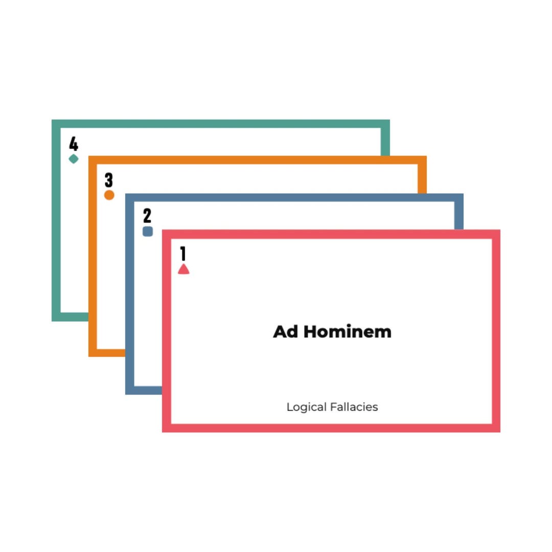 Logical Fallacies Flashcard Deck Printable Study and Debate Tool - Etsy