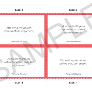 Logical Fallacies Flashcard Deck Printable Study and Debate Tool - Etsy