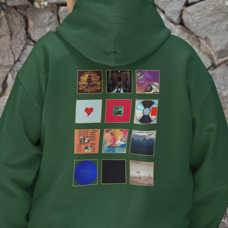 Kanye West Album Cover Hoodie, Vintage Style Kanye West Merch Album Art Sweatshirt, Iconic Music ...