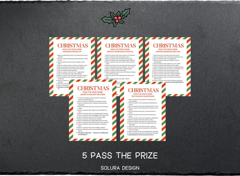 Christmas Pass the Prize & Left Right Game Bundle (printable) - Etsy