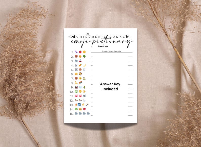 Juego de Pictionary con emojis para niños, actividad para baby shower ...