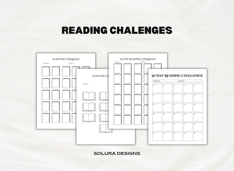 2026 Reading Planner Bundle, Printable Book Tracker, Reading Challenge ...