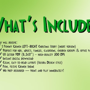 Grinch Christmas Party Game – Left Right Story, Gift Exchange ...