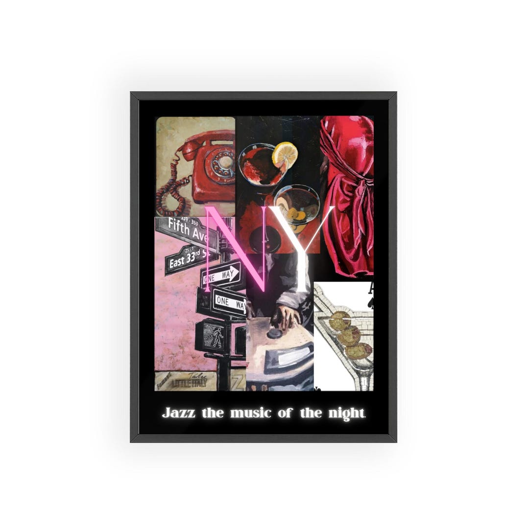 Jazz Poster With Wooden Frame, Music Lover Wall Art, Saxophonist Gift ...