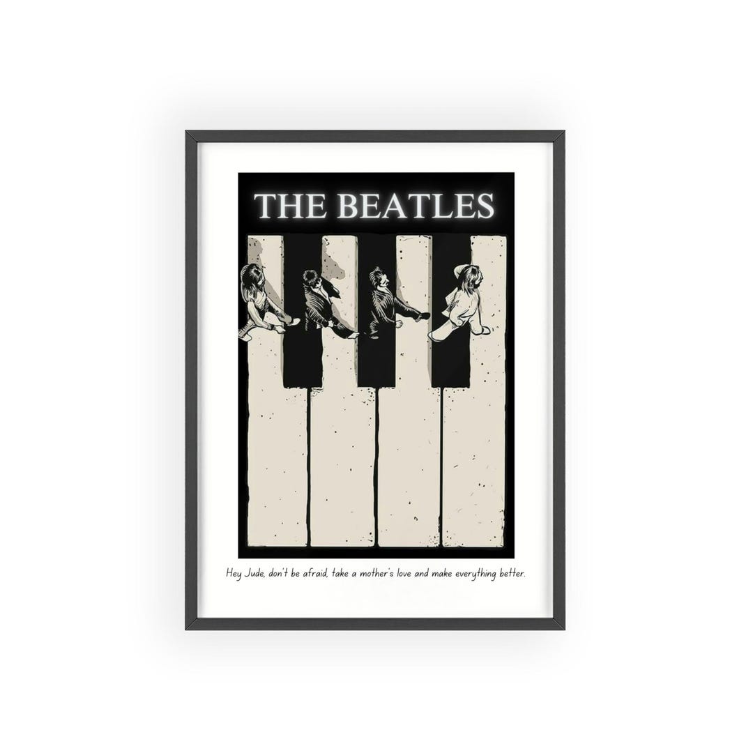 Beatles Lyrics Poster, Music Wall Art, Vintage Decor, Song Quote Gift ...