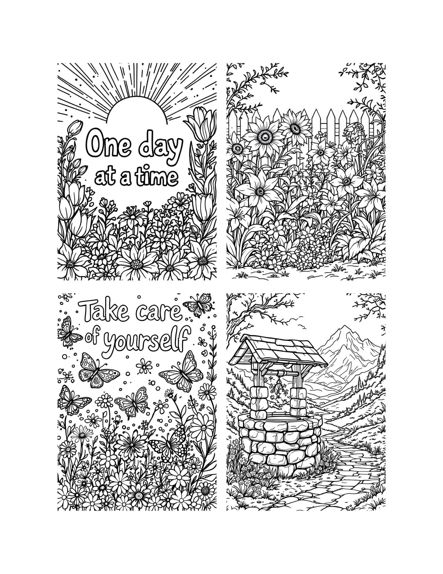 Stress Relief Coloring Book - Etsy