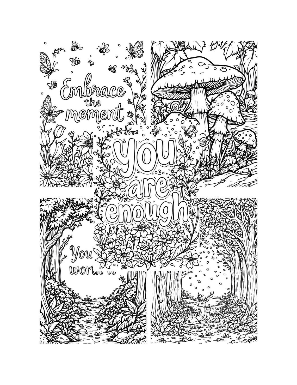 Stress Relief Coloring Book - Etsy