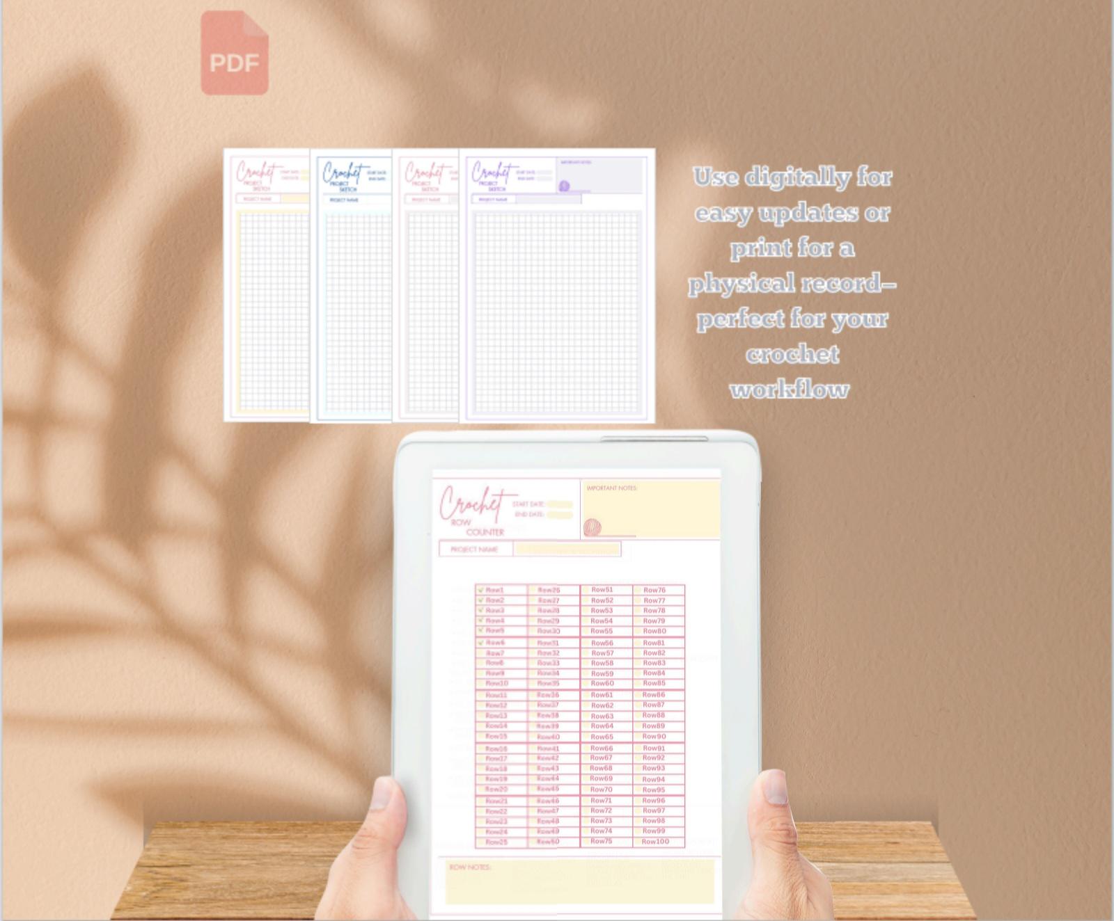 Digital Crochet Project Tracker Template – Printable Planner for ...