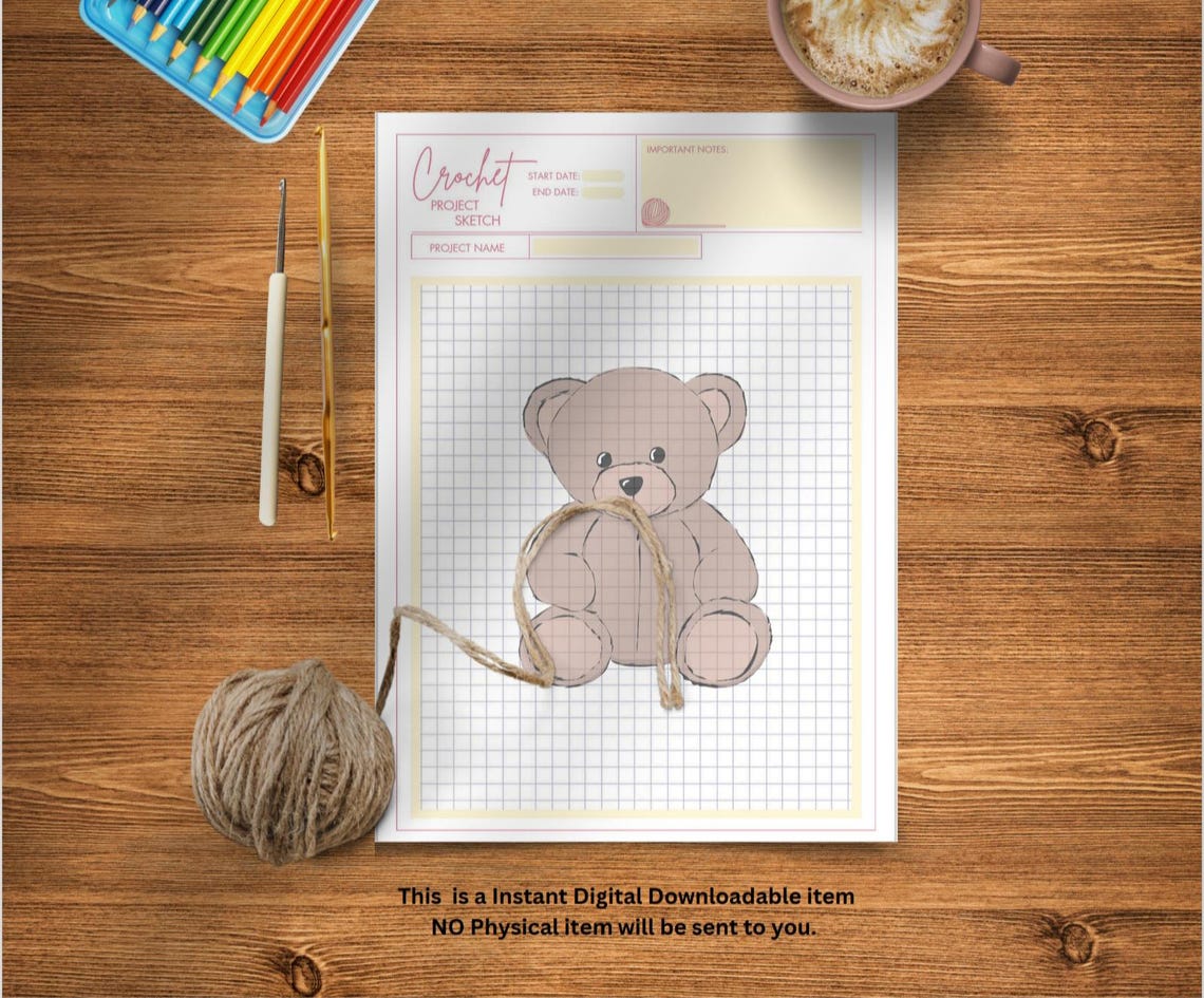 Digital Crochet Project Tracker Template – Printable Planner for ...