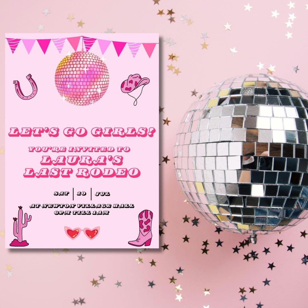 Last Rodeo Hen Party Invitation Template – Rustic Western Bachelorette ...