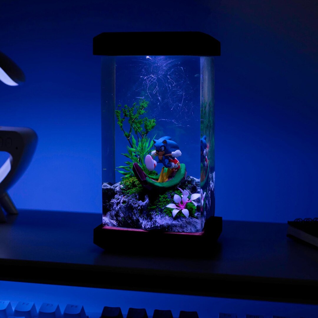 S.onic the Hed.gehog Game Handmade Resin Lamp,diorama Resin Epoxy,epoxy ...