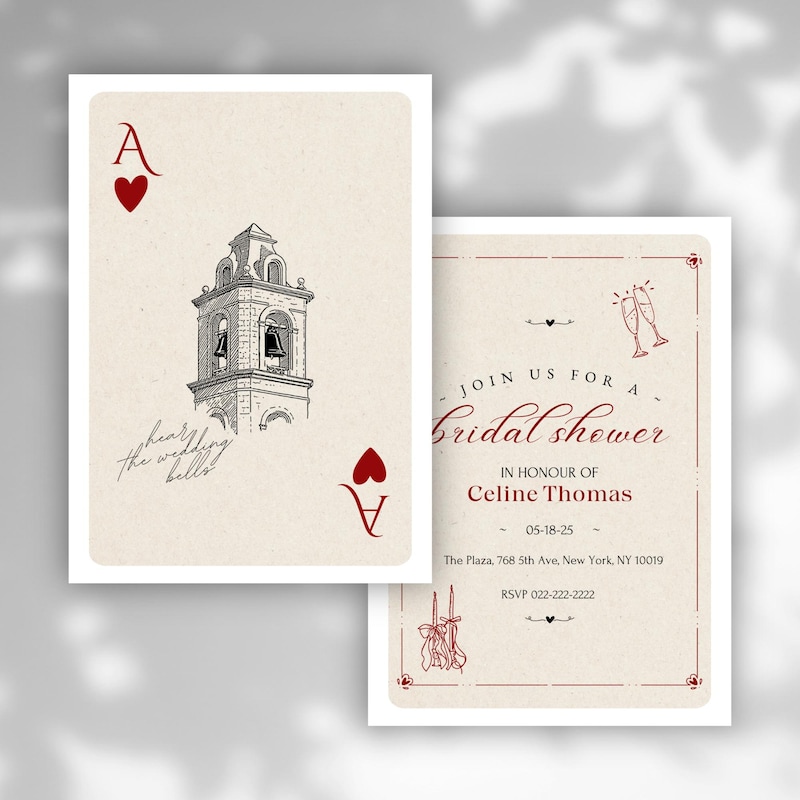 Playing Card Invite - Etsy