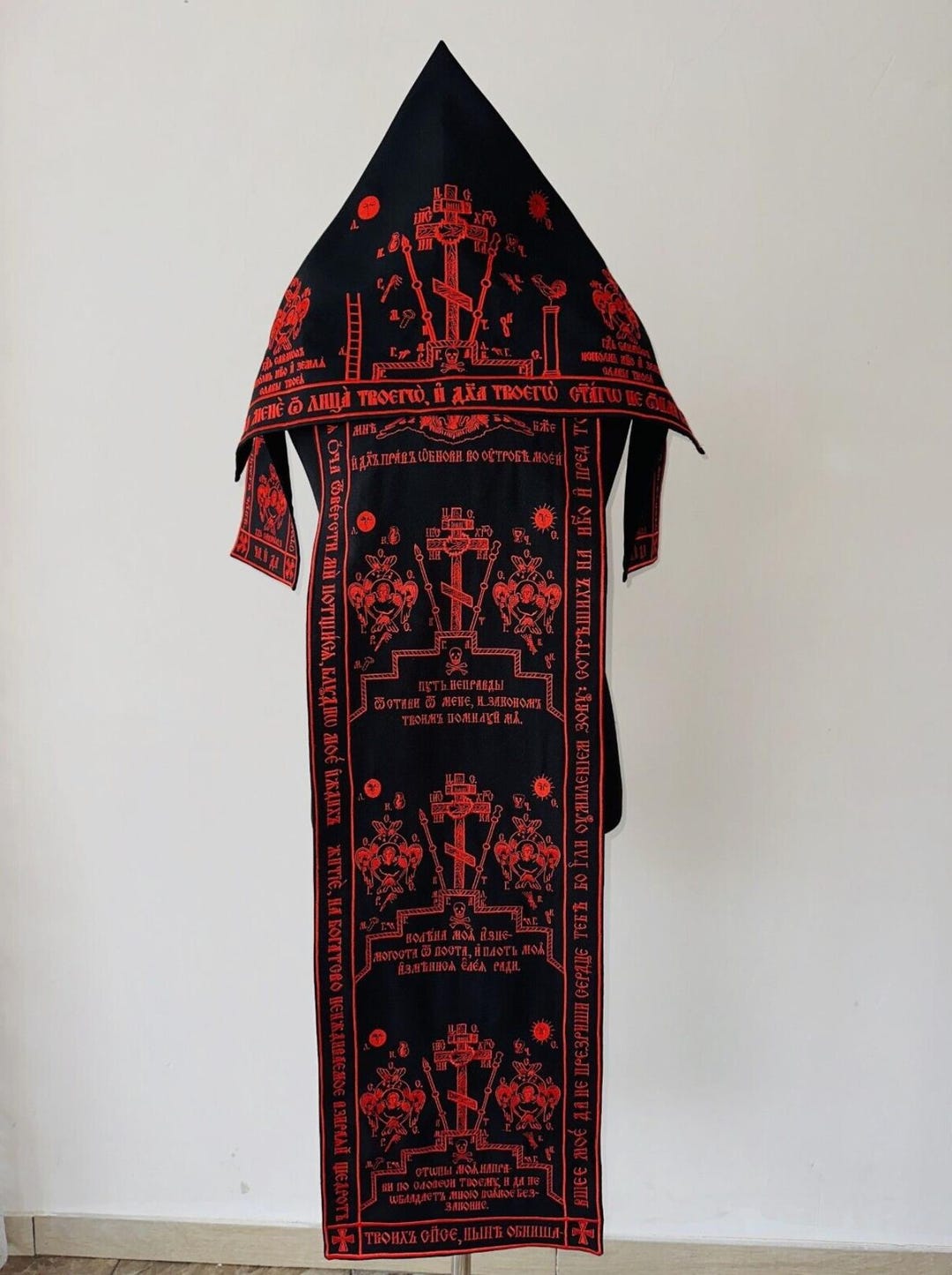 Hand-made Embroidered Red Schema: Orthodox Monastic Item Set - Etsy