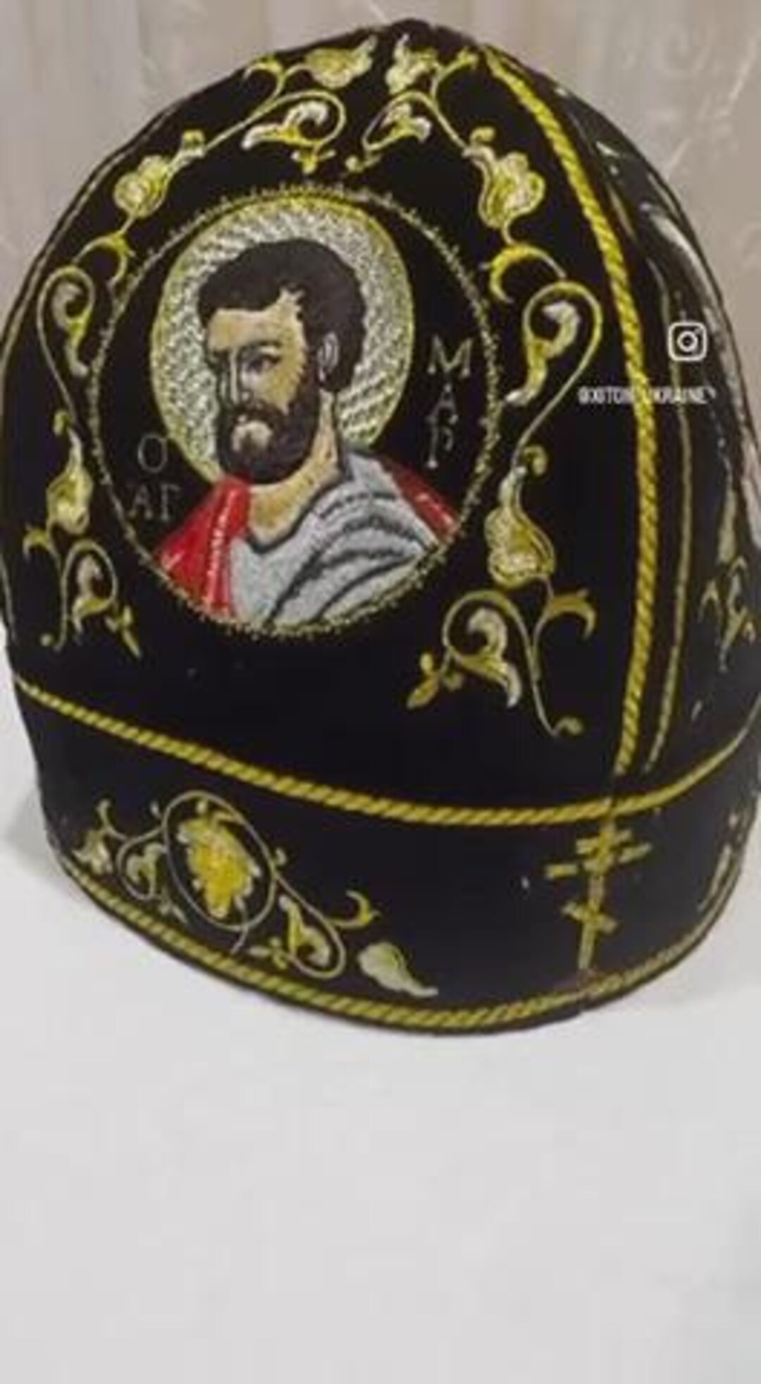 Handmade Orthodox Skufia With Embroidered Icons – Monastic Clergy Hat ...