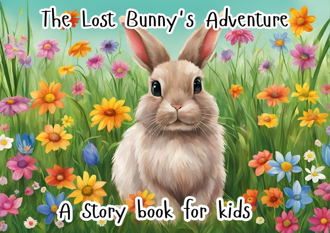 Story and Coloring Book for Kids: the Lost Bunny's Adventure - Etsy