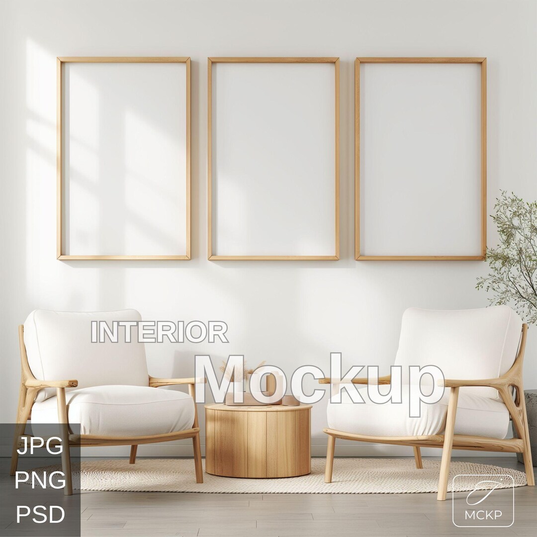 3 Frame Mockup - Three Frame Mockup - Set of 3 Mockup - Frame Mockup ...