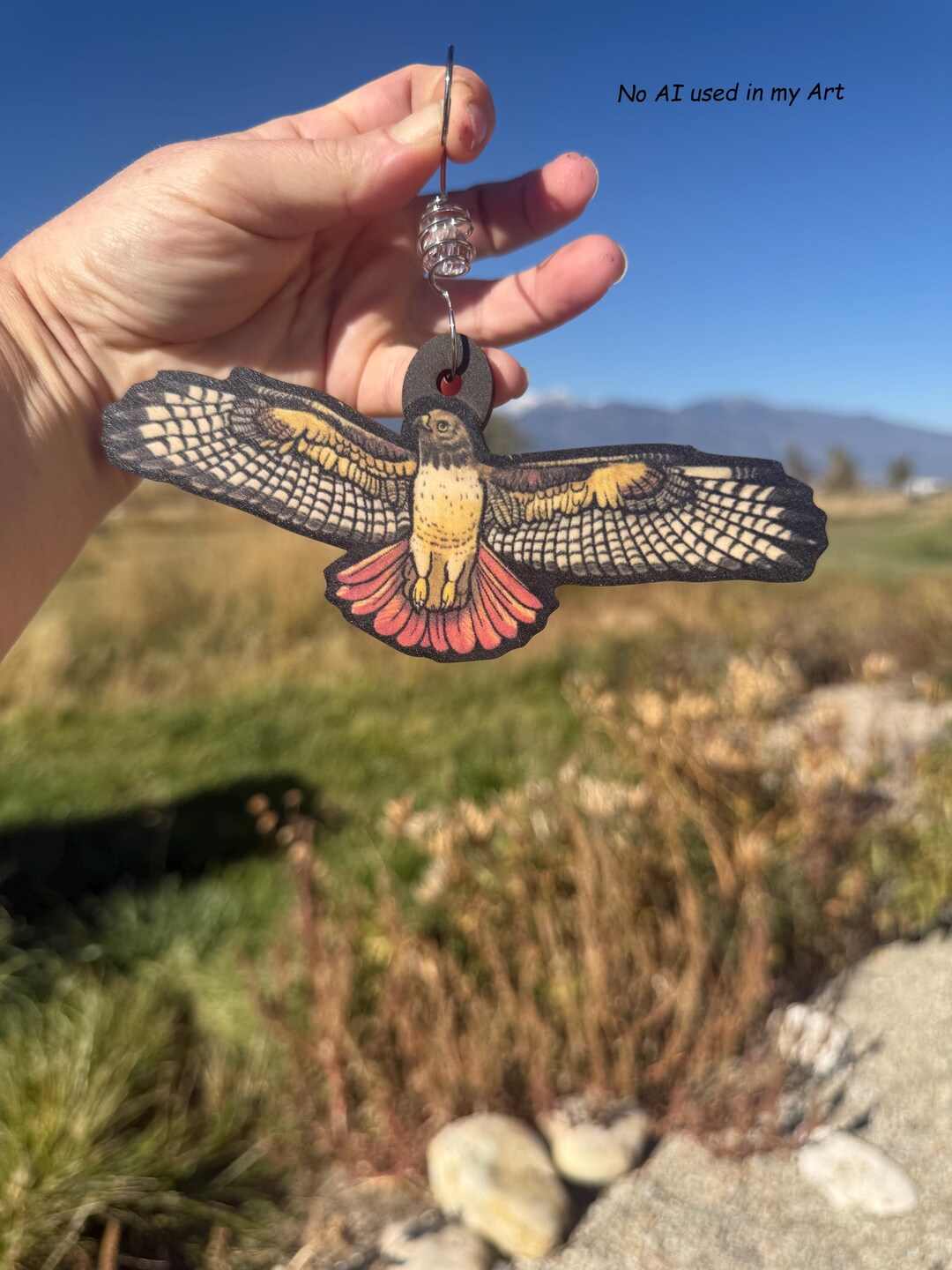 Red Tailed Hawk Bird Wood Christmas Ornament : Gift for Animal Lovers ...