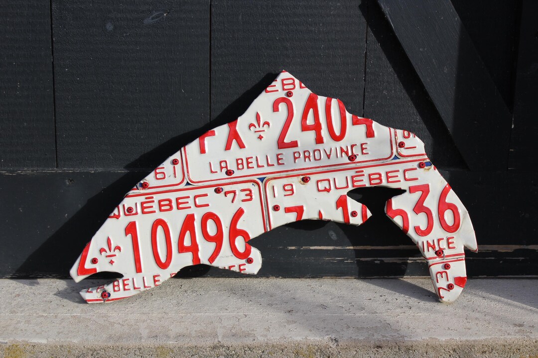 License Plate Fish - Quebec License Plates - Etsy