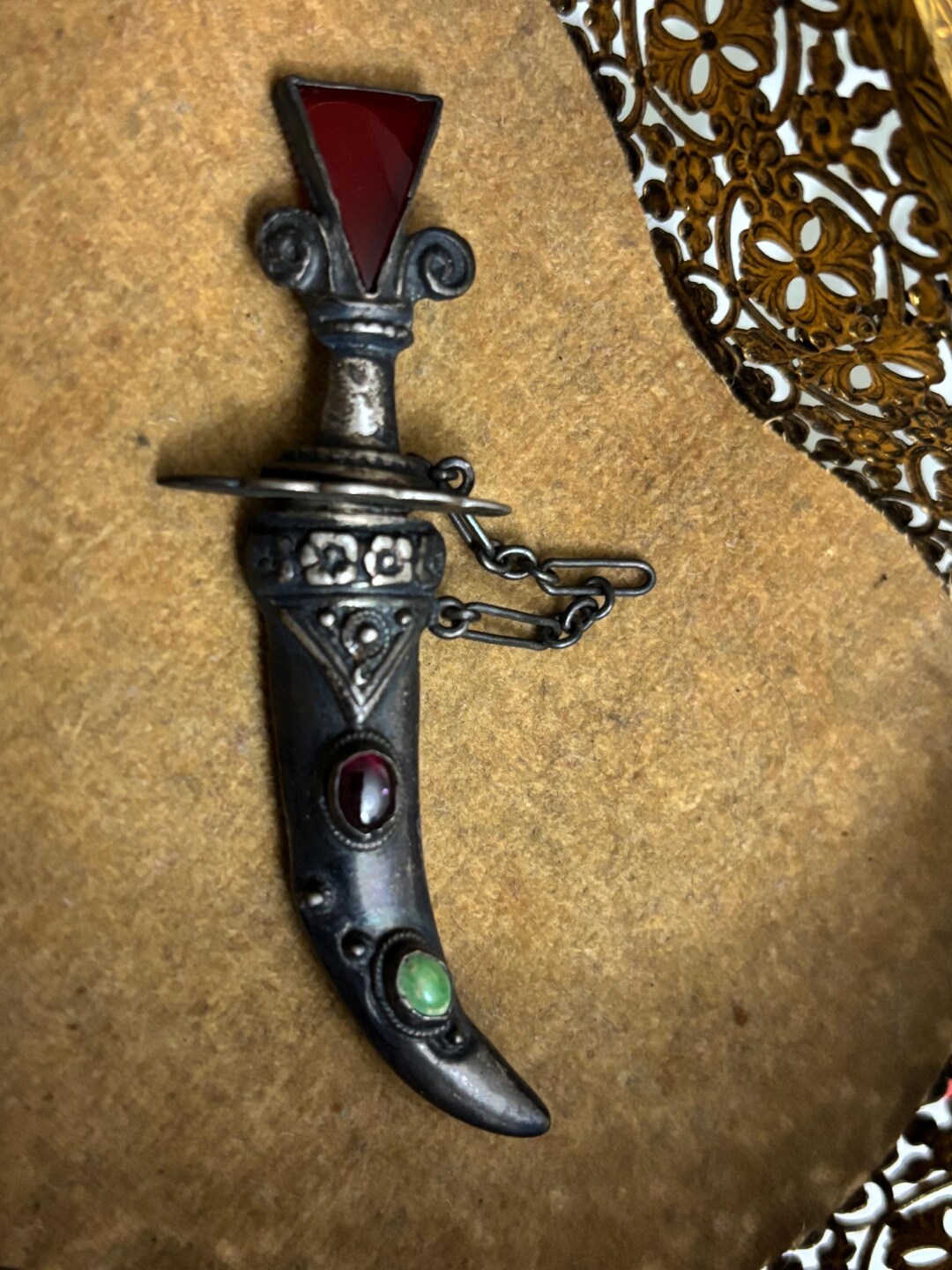 Antique Victorian Dagger Brooch, Antique 20th Century European Scabbard ...