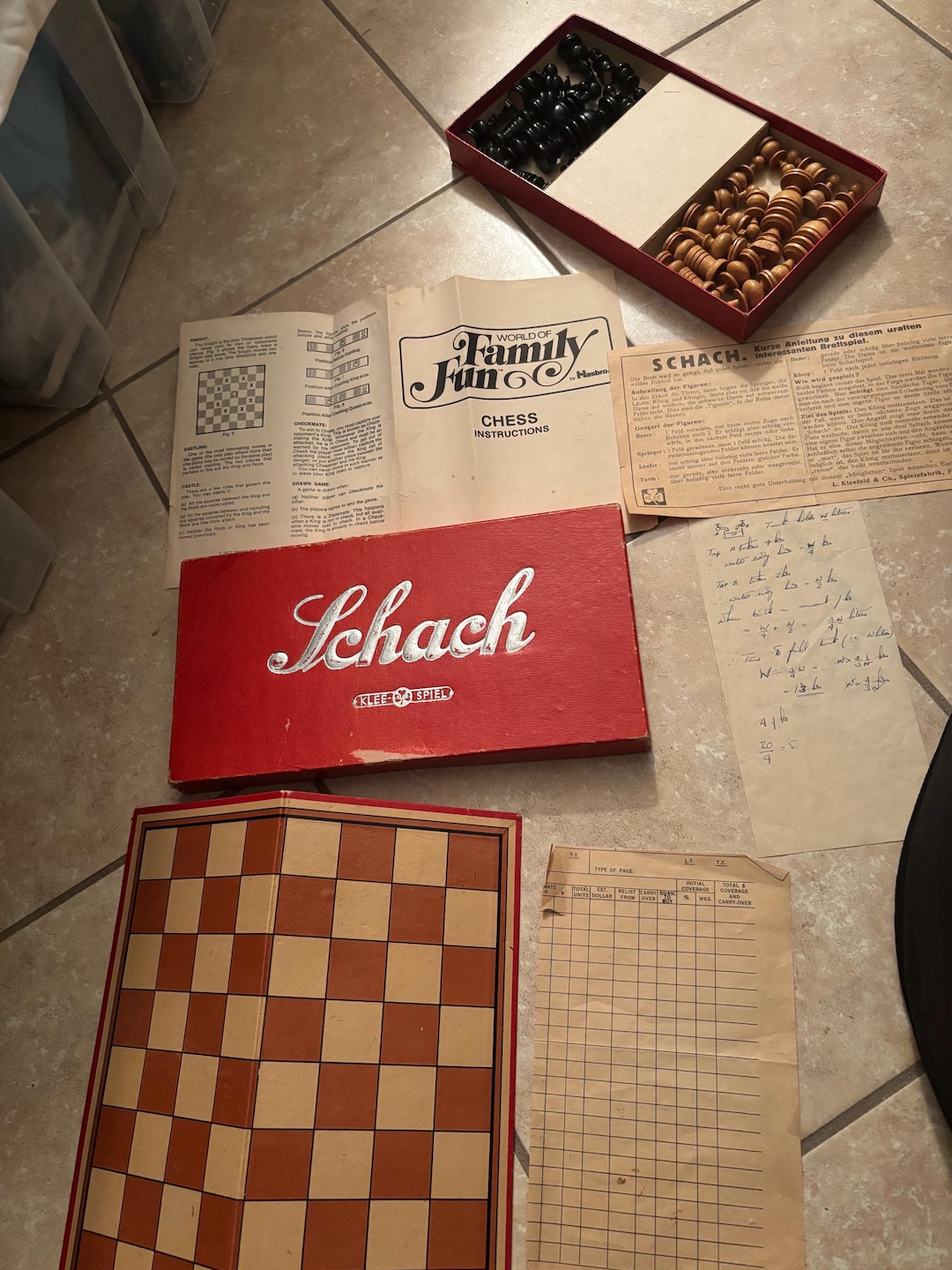 Original 1972 HASBRO Wood Chess Set, German Made? , USA Sold? RARE ...