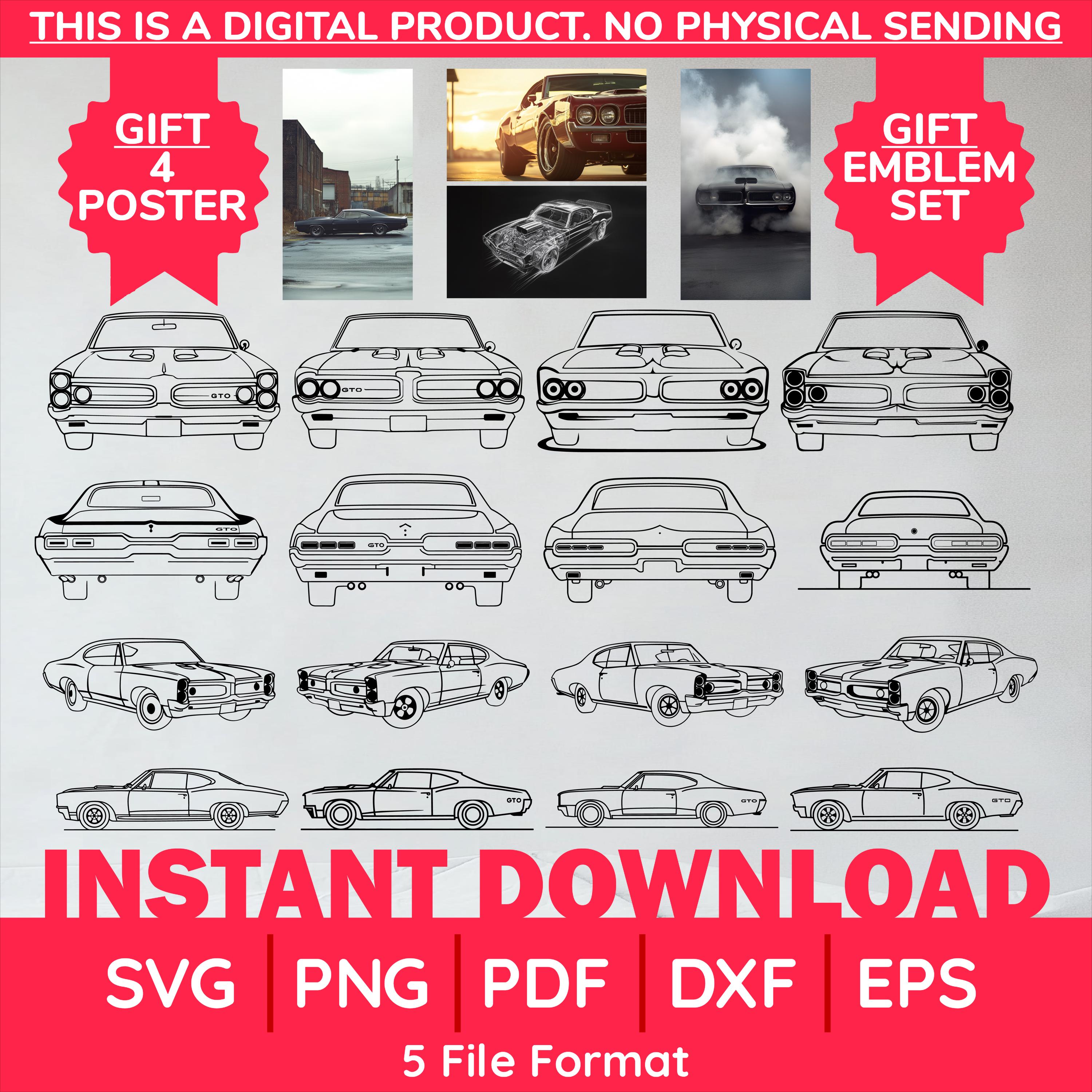 Pontiac GTO - SVG - PNG - Ready to Use for Cricut - Transparent ...