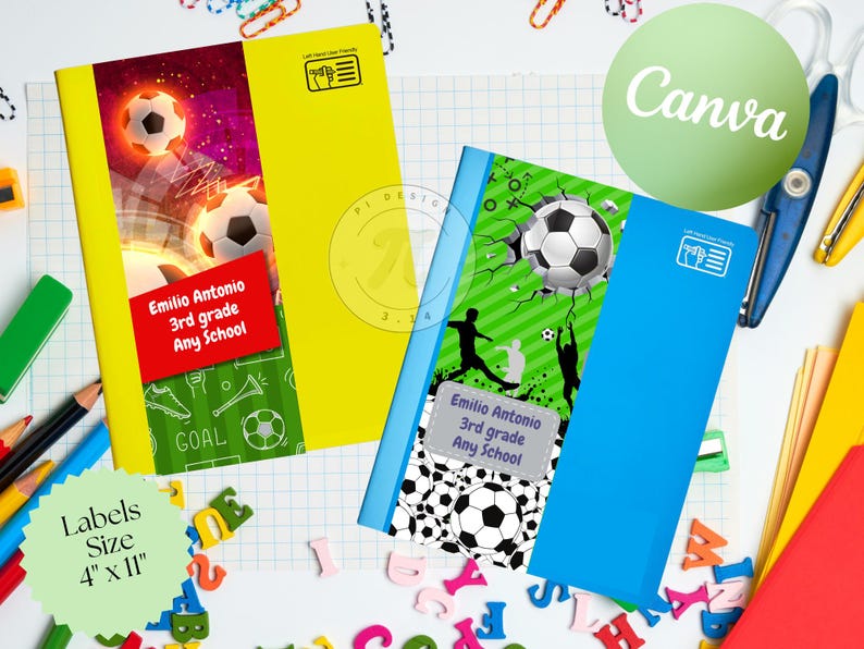 Editable Soccer Notebook Labels L Editable Labels L Notebook Labels L ...