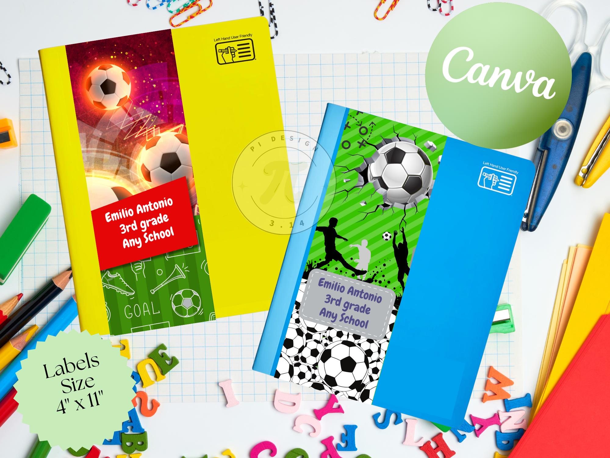 Editable Soccer Notebook Labels L Editable Labels L Notebook Labels L ...