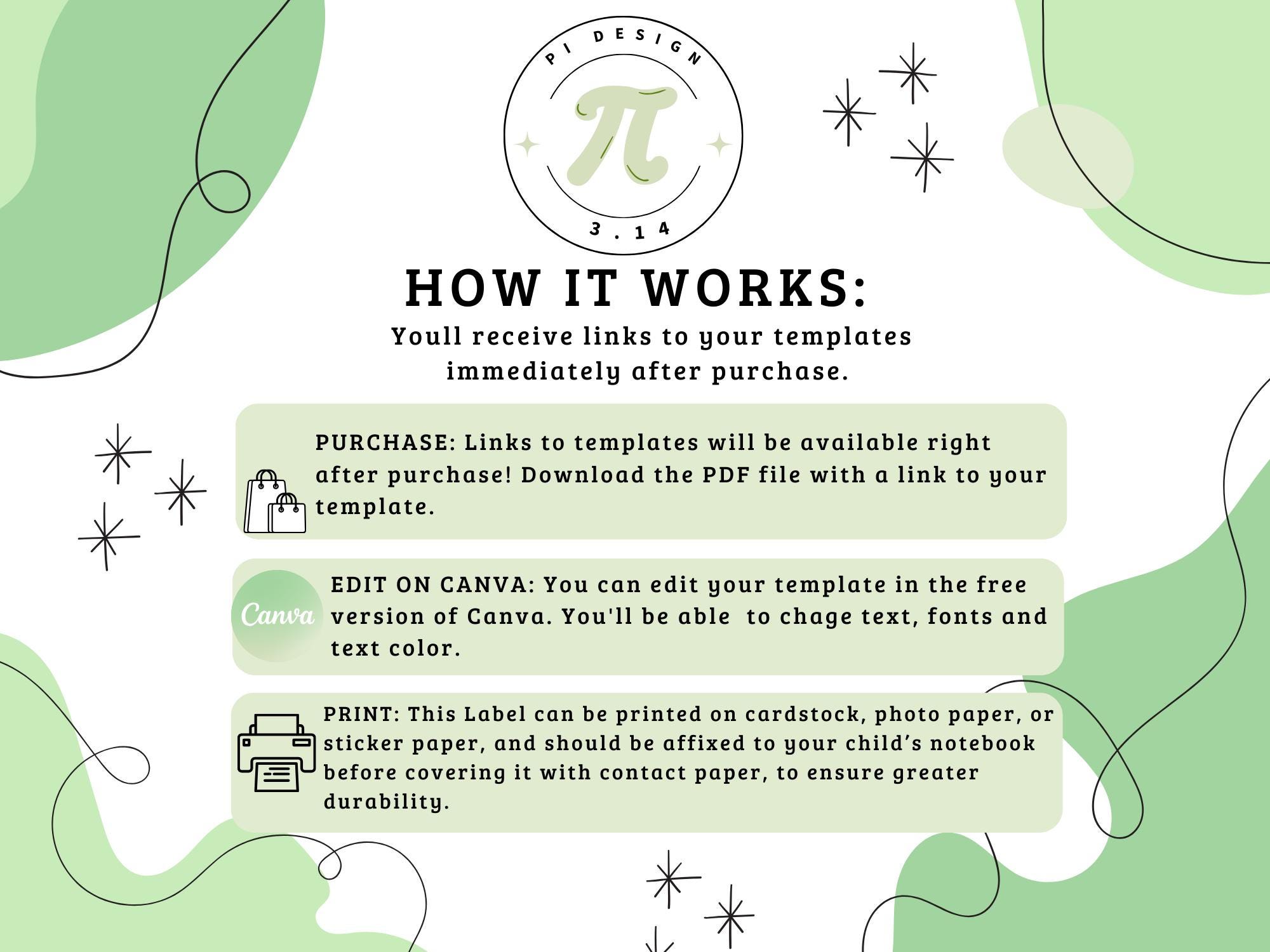 Editable Mermaids Kids Notebook Labels | Printable Name Tags | Cute ...