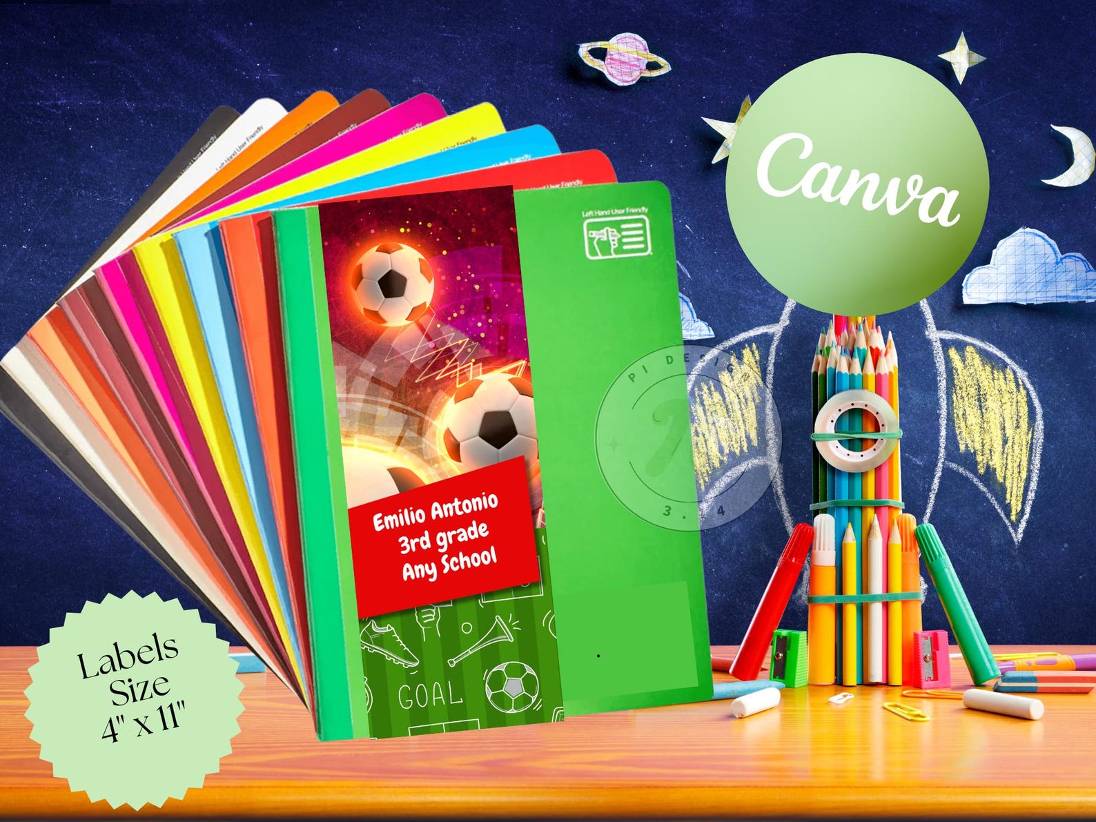 Editable Soccer Notebook Labels L Editable Labels L Notebook Labels L ...