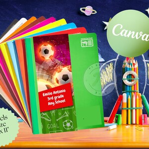 Editable Soccer Notebook Labels L Editable Labels L Notebook Labels L ...