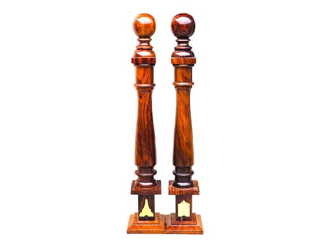 Handmade Masonic Warden Wood Columns: Freemason Regalia Pair - Etsy