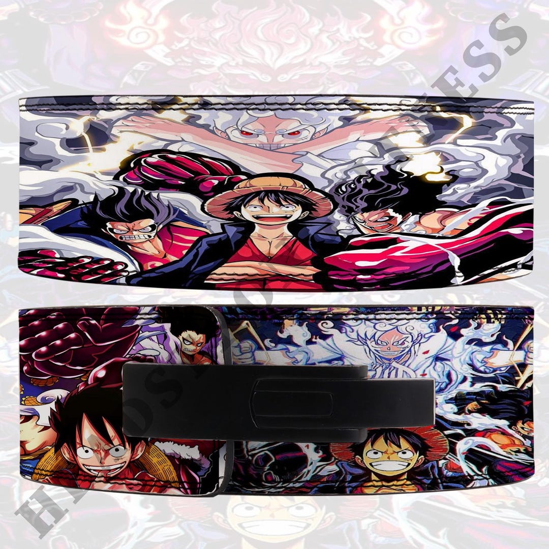 Luffy Gear 5 Anime Powerlifting Lever Belt | One Piece Anime Gym Belt ...