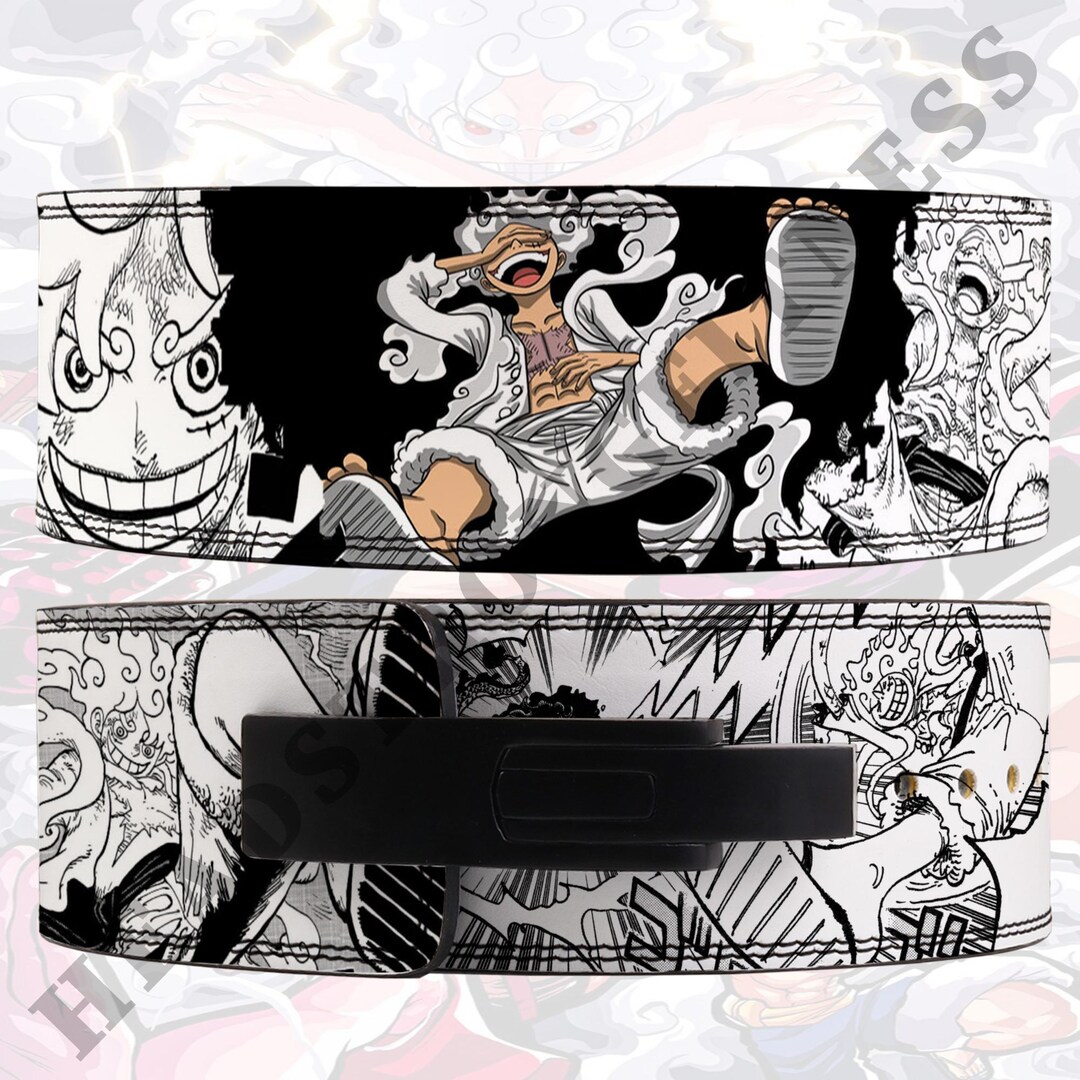 Luffy Gear 5 Anime Powerlifting Lever Belt One Piece Anime Gym Belt ...
