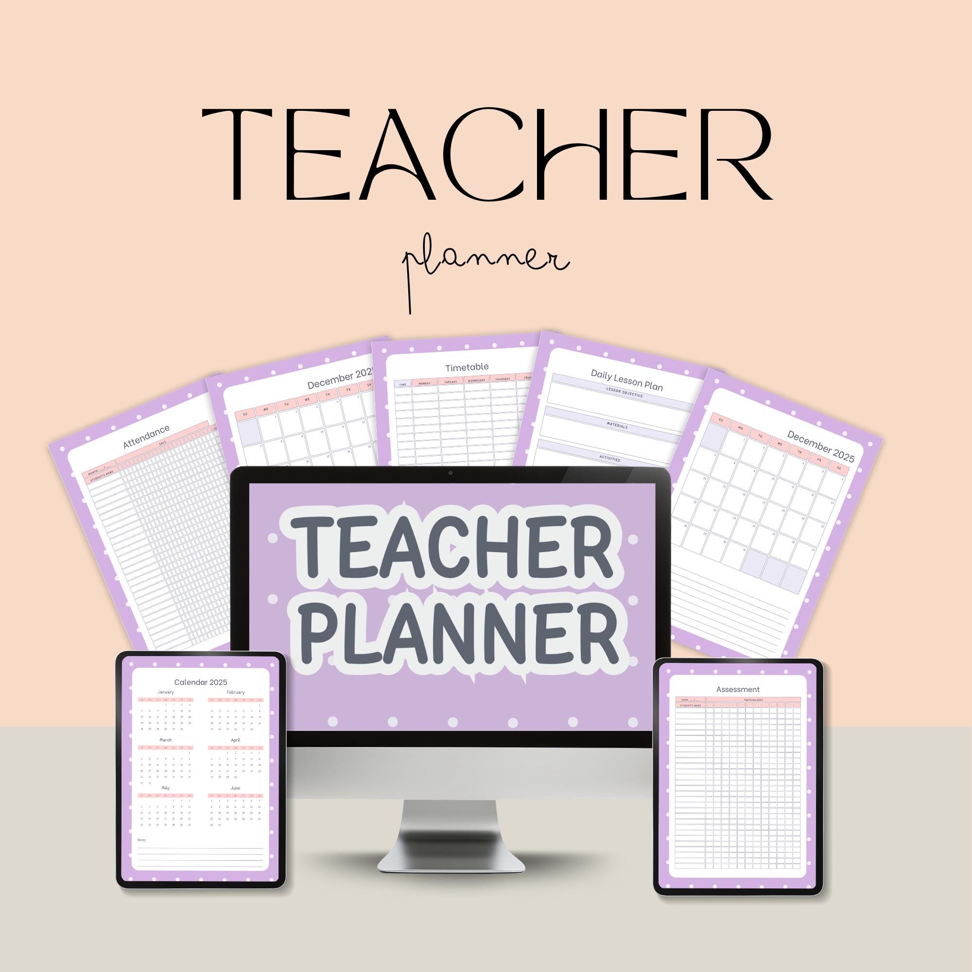 Printable Teacher Planner 2024-2025, Weekly Lesson Plans, Homeschool ...
