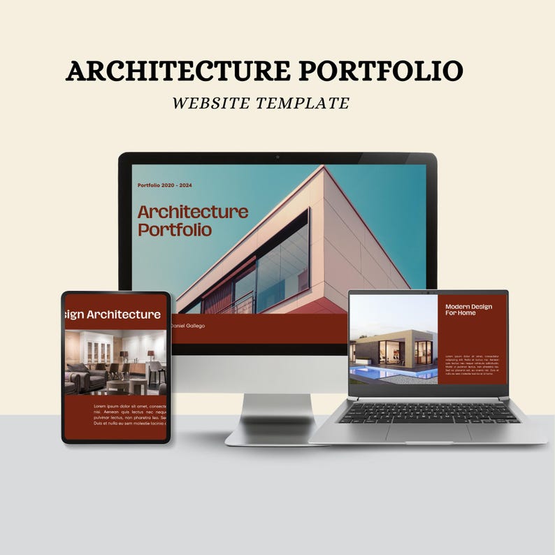 Architecture Portfolio Website: Editable Canva Template - Etsy