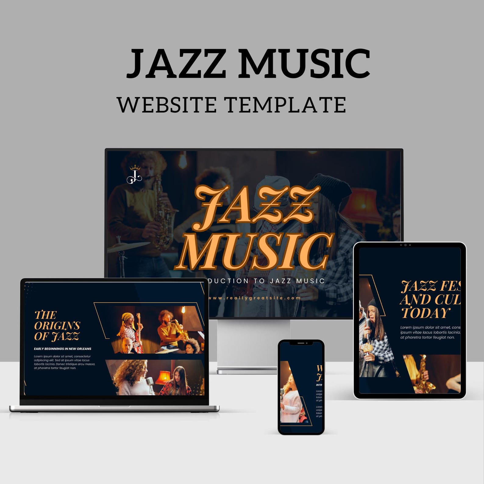 Music Website Musician Website Template Musician Full Customize Jazz ...