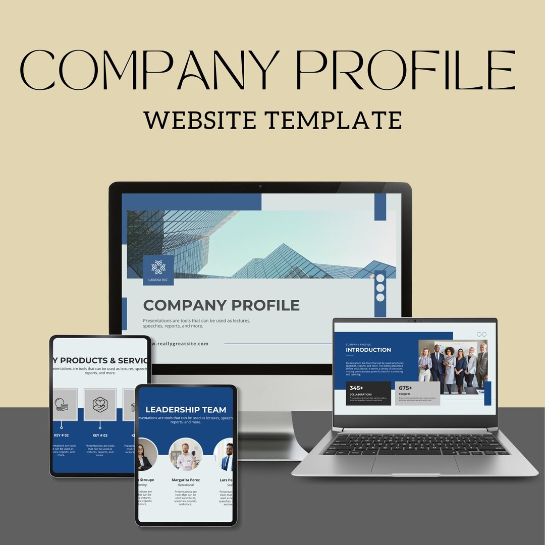 Company Profile Brochure Design Template, Fully Editable, Business Web ...