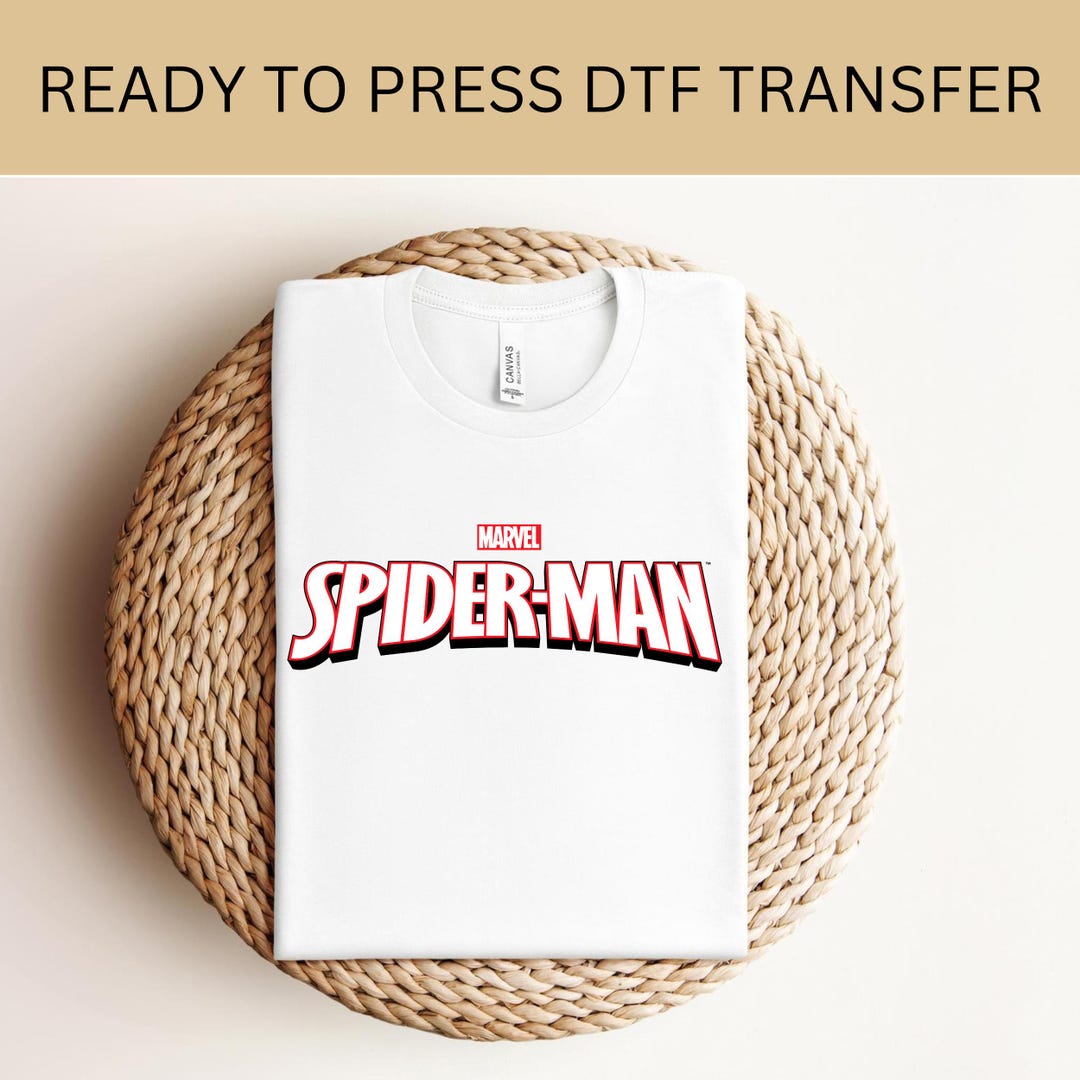 Spiderman Logo DTF Transfer, Super Hero Ready to Press T-shirts ...