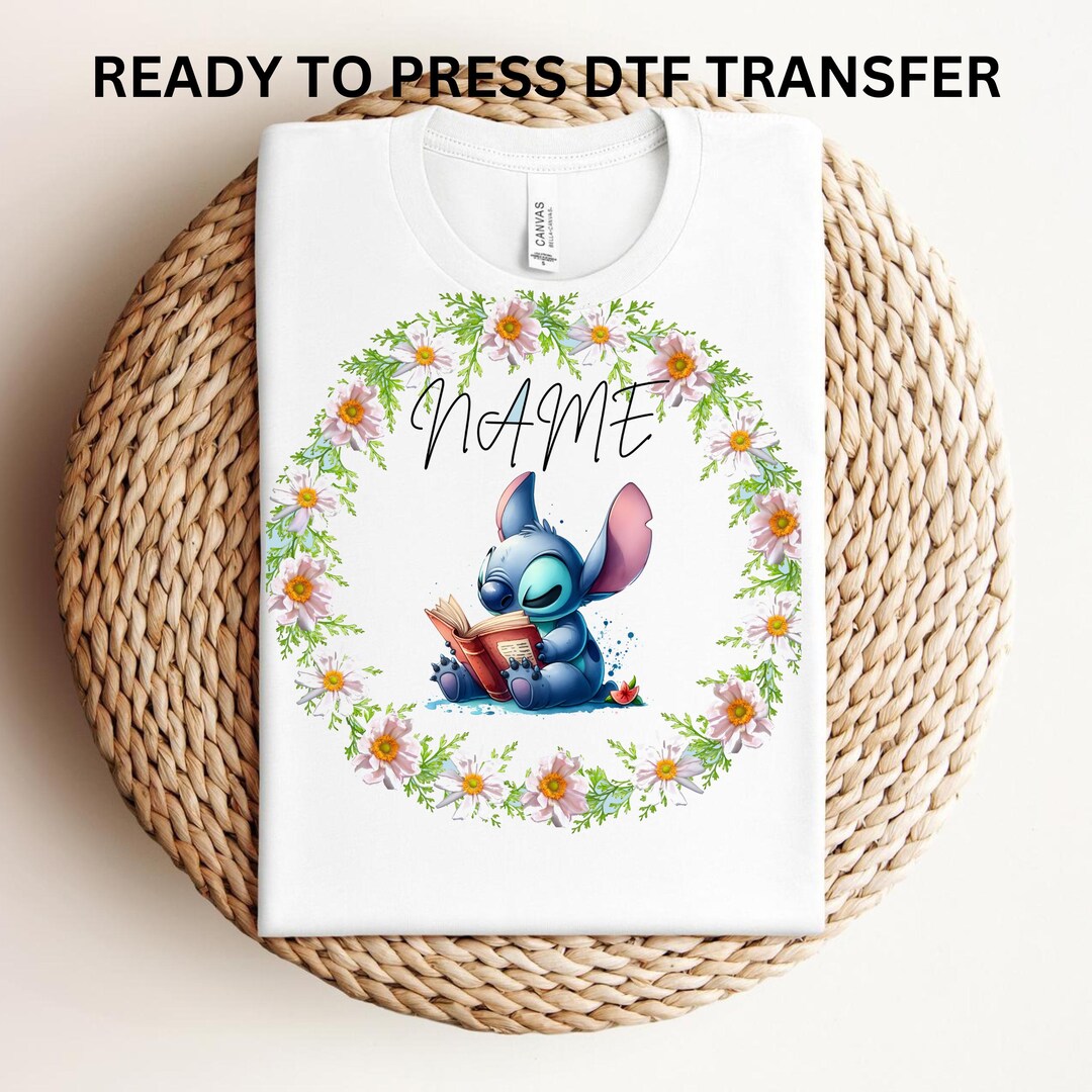 Stitch Dtf Personalization Lilo DTF Transfer, Stitch Mickey Ears Image ...