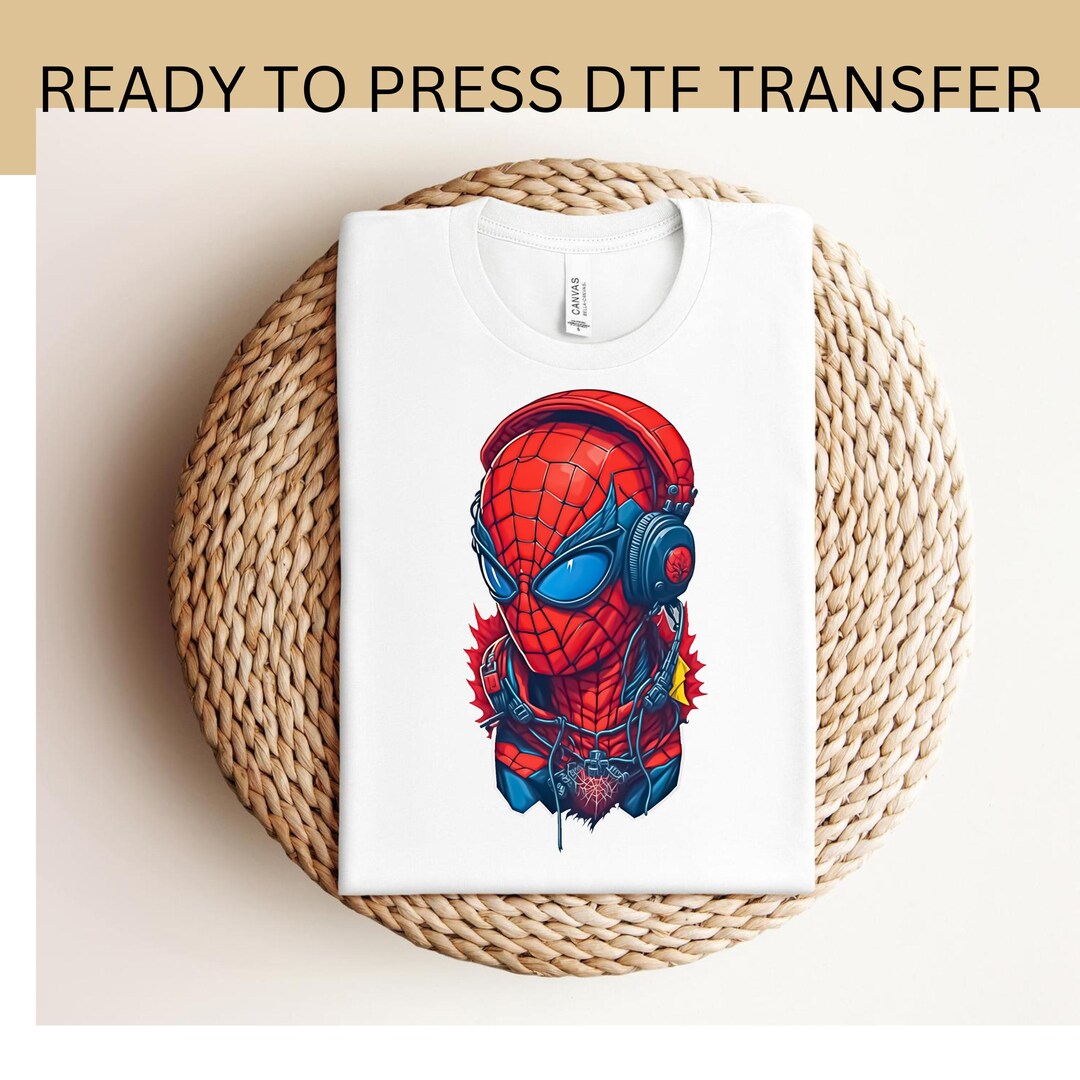 Spiderman DTF Transfer, Super Hero Ready to Press T-shirts, Spiderman ...