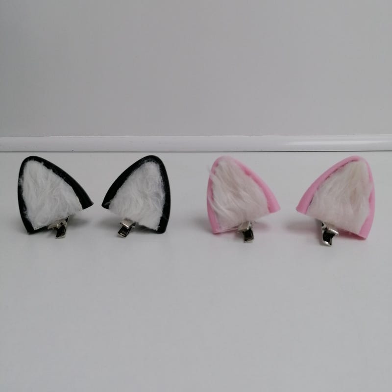 Furry Ear Hair Clips - Etsy UK