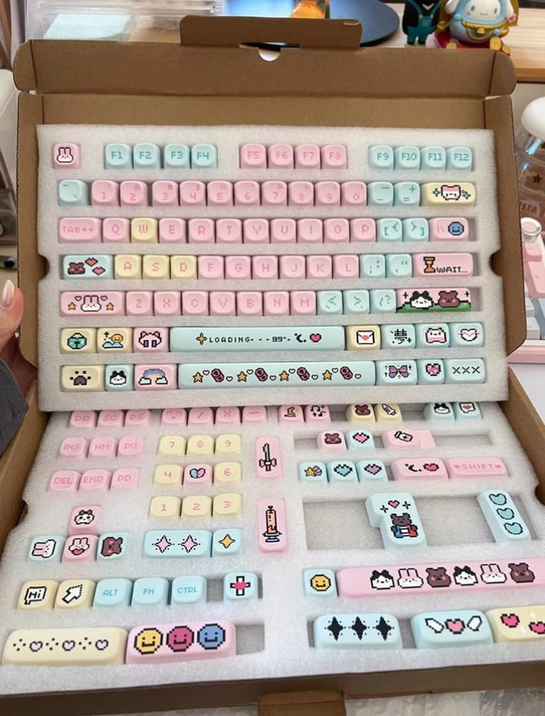 Custom Cute and Aesthetic Keycaps for Mechanical Keyboards - Pink and ...