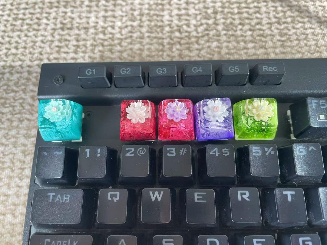 Resin Flower Keycap,natural Resin Keycap,cute Keycaps,sa Profile ...