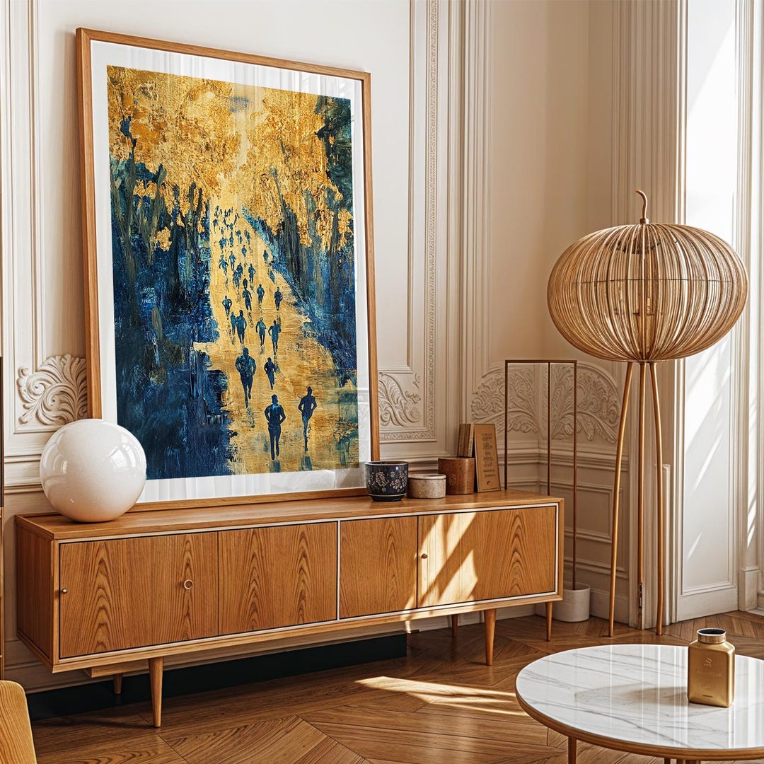 Marathon Runners Art Print, Runner Wall Art Download, Motivational ...